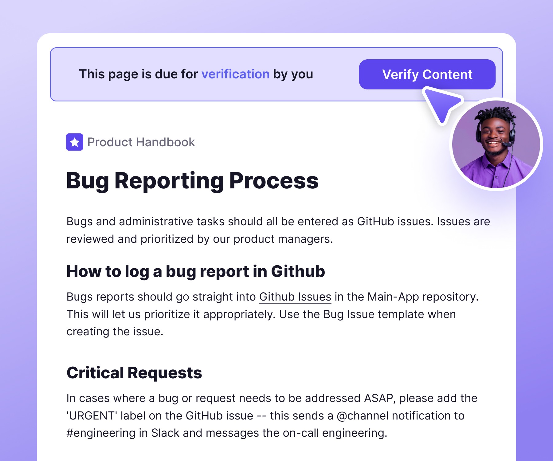 Customer Service Teams Internal Knowledge Base | Tettra
