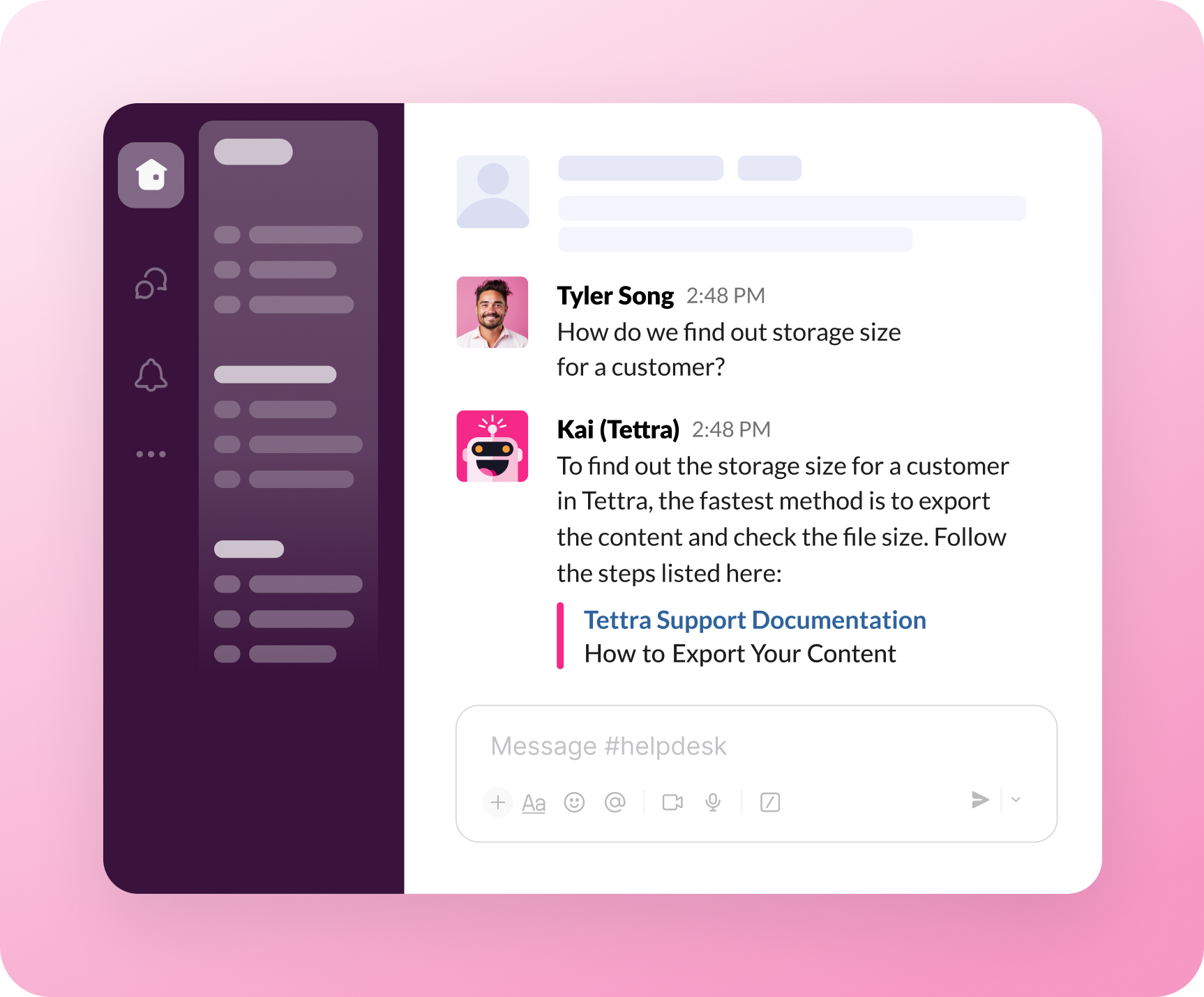 Tettra Slack Knowledge Base Integration